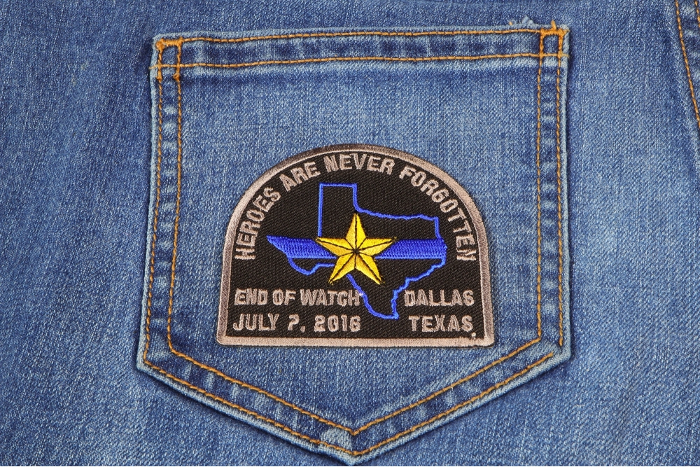 Dallas Police Department Texas Memorial Patch Heroes Are Never ...