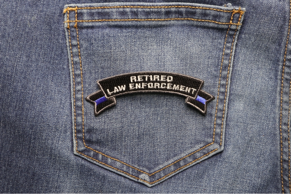 Retired Law Enforcement Rocker Patch | Police Patches -TheCheapPlace