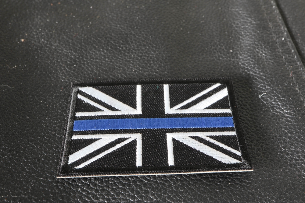 UK Flag Patch with Blue Line for Police - TheCheapPlace