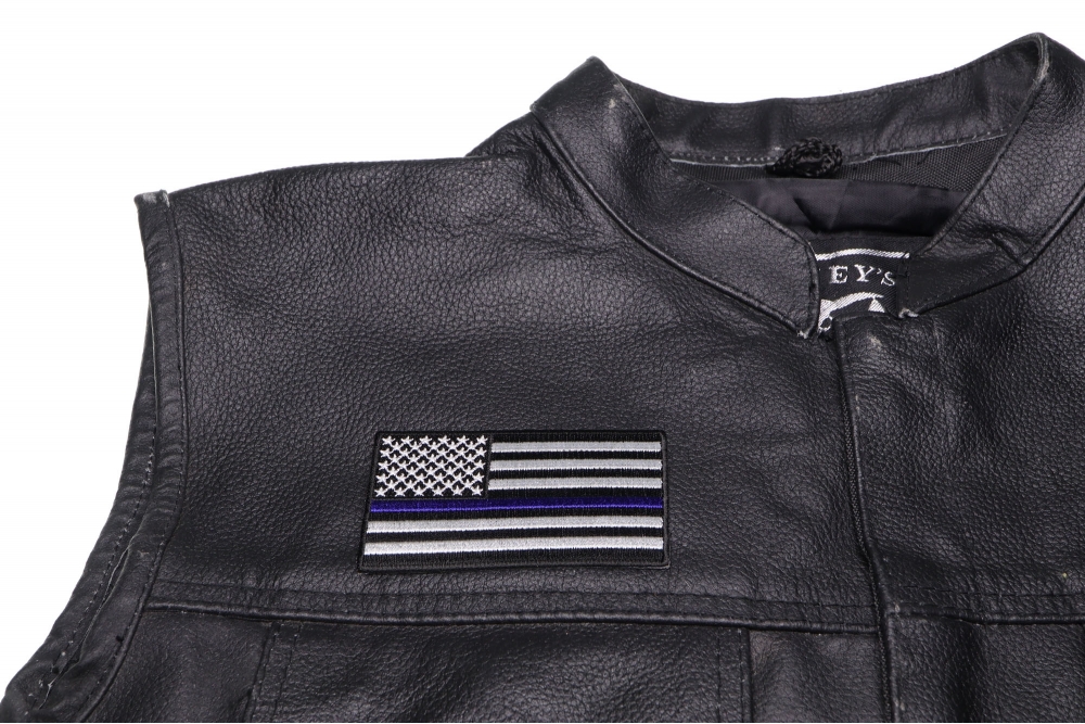 Subdued US Flag With Blue Stripe Patch | Police Patches -TheCheapPlace