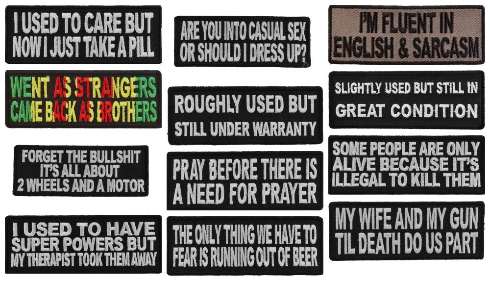 Biker Saying Patches for Motorcycle Jackets and Vests Iron on Sew on ...