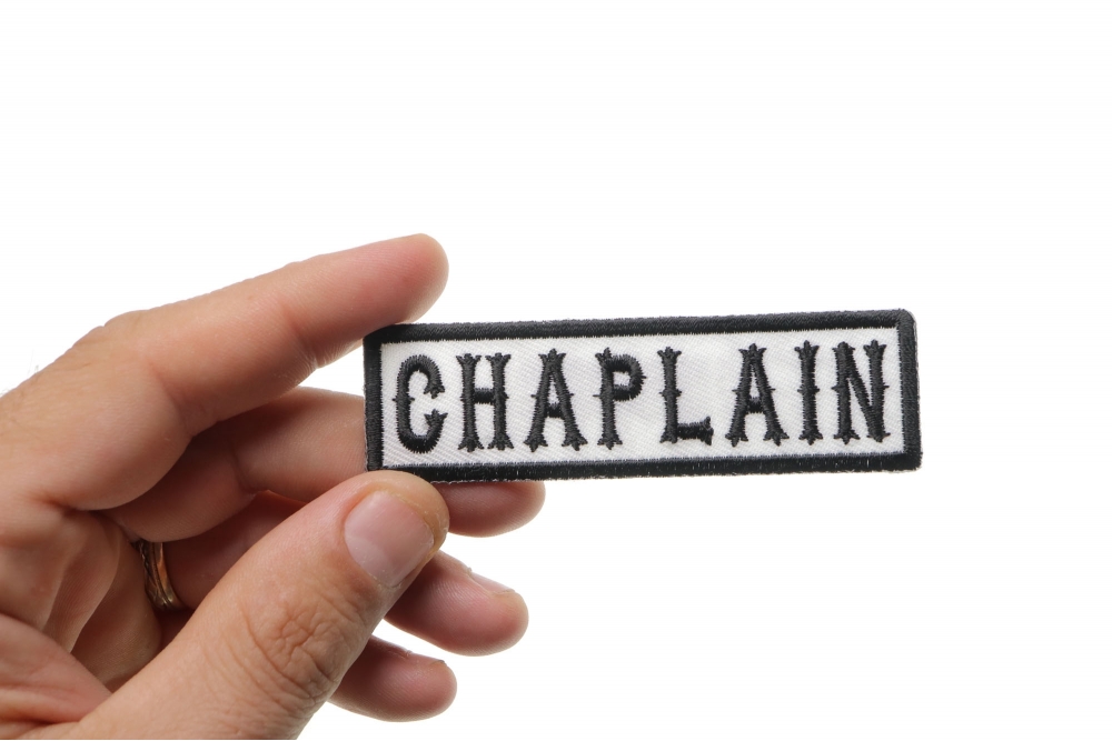 Chaplain Patch Black On White