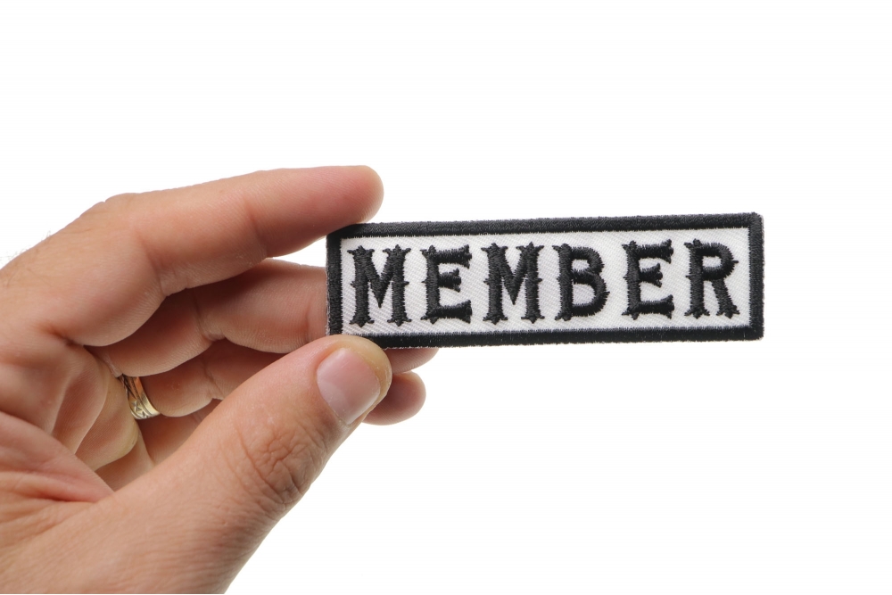 Member Patch Black On White