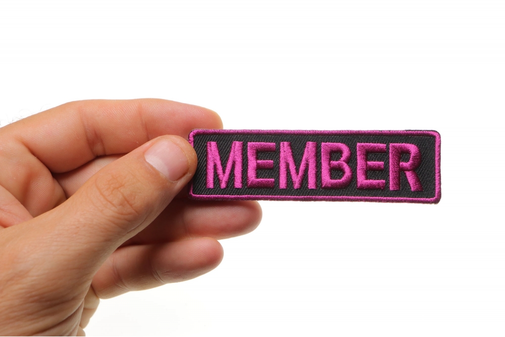 Member Patch 3.5 Inch Pink