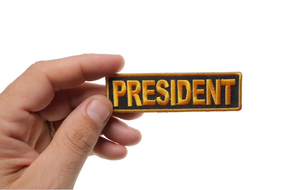 President Patch 3.5 Inch Yellow | Ranks Titles Nicknames -TheCheapPlace