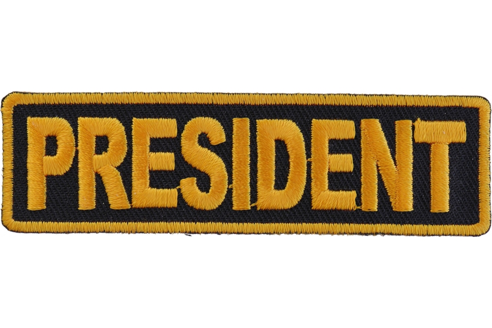 President Patch 3.5 Inch Yellow | Ranks Titles Nicknames -TheCheapPlace