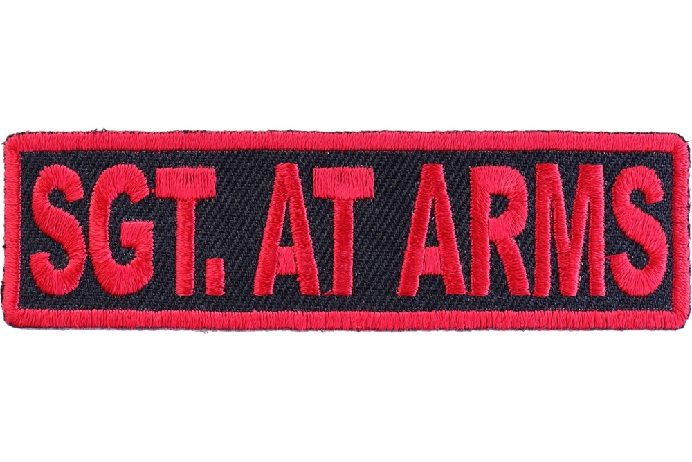 Sgt At Arms Patch Red | Ranks Titles Nicknames -TheCheapPlace