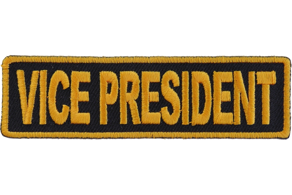 Vice President Patch 3.5 Inch Yellow | Ranks Titles Nicknames ...