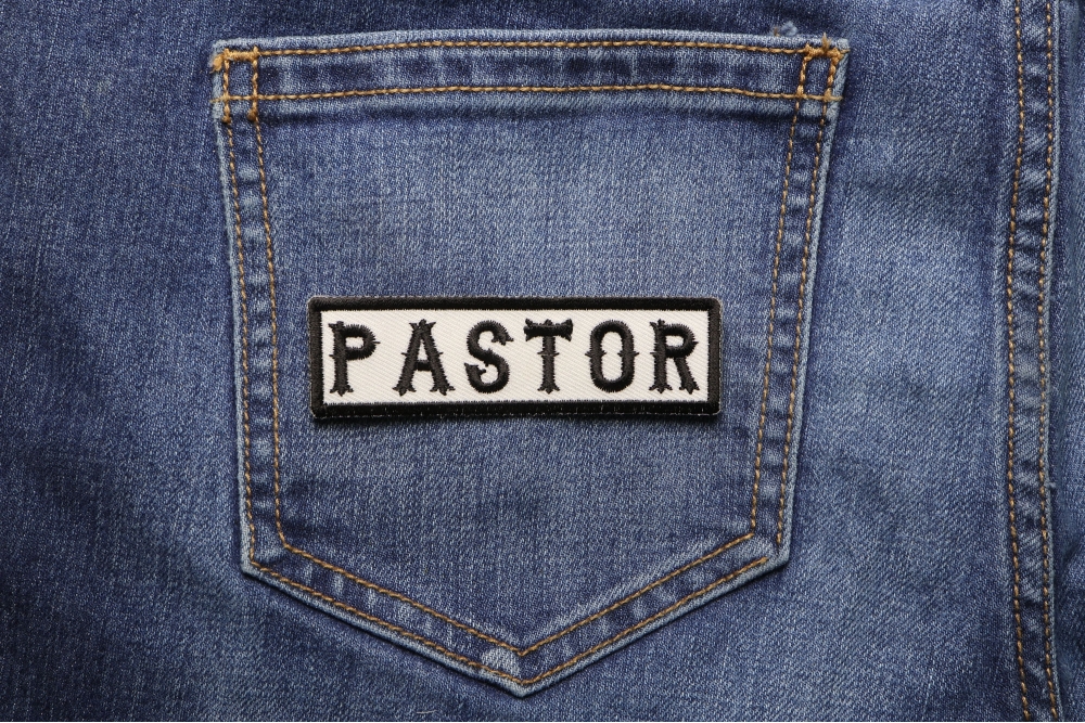 Pastor Patch Black On White