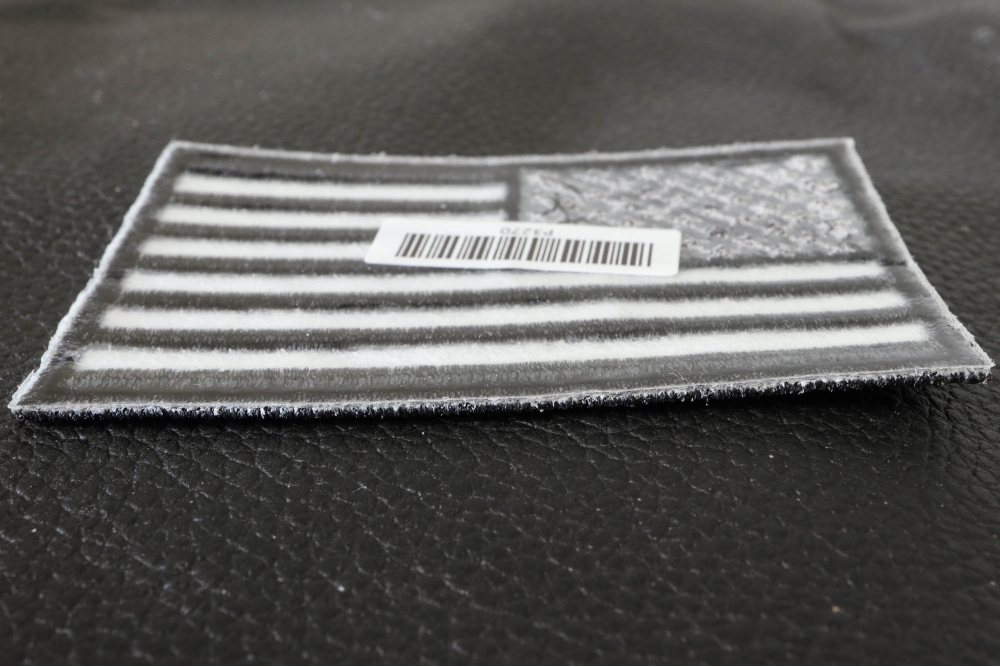 Black White and Reflective US Flag Patch | Reflective Flags -TheCheapPlace