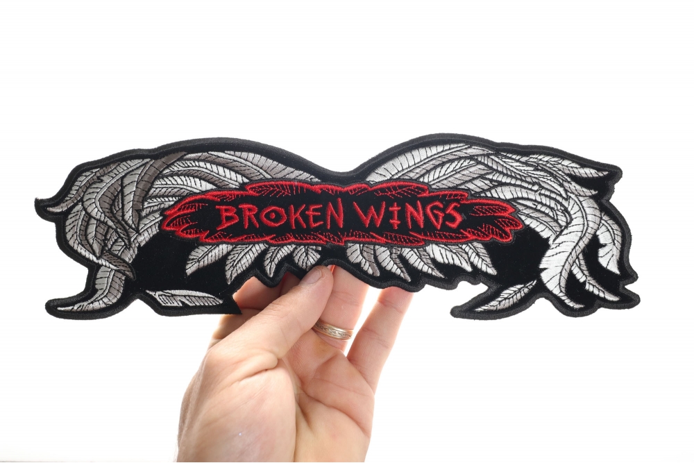 Broken Wings Biker Vest Patch Large | Embroidered Patches
