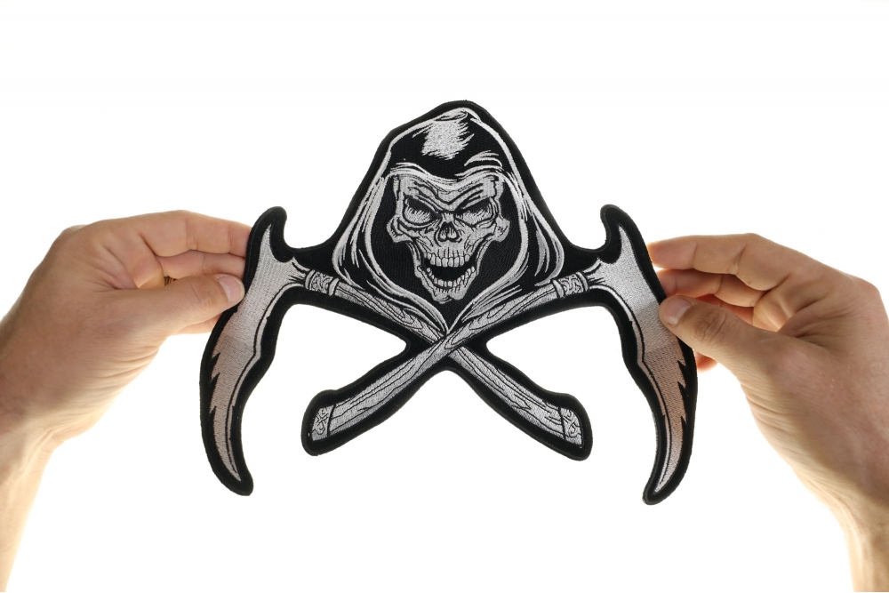 Reaper and Scythes Embroidered Iron on Patch - TheCheapPlace