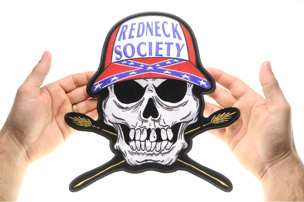 Redneck Society Skull Large Back Patch