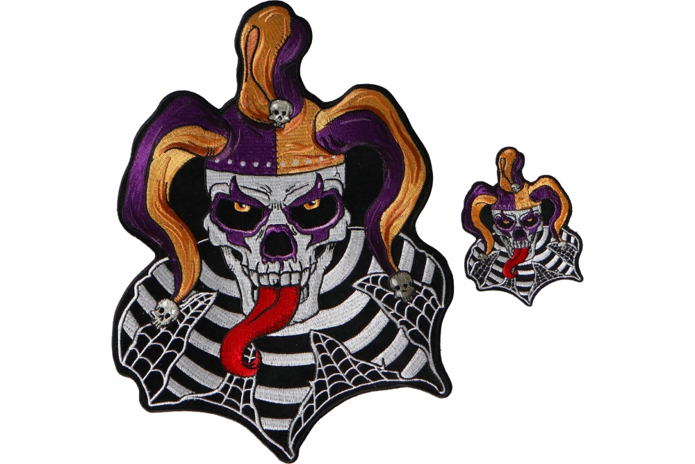 Jester Patch Set Small and Large in Yellow and Purple - TheCheapPlace