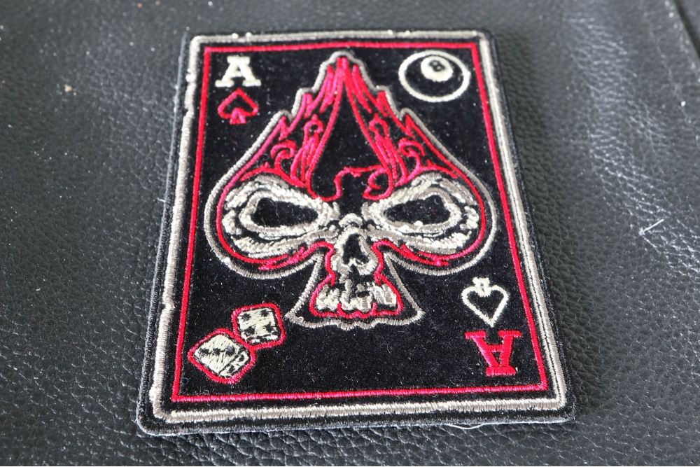 Ace Of Spades Skull Small Biker Patch | Skull Patches -TheCheapPlace