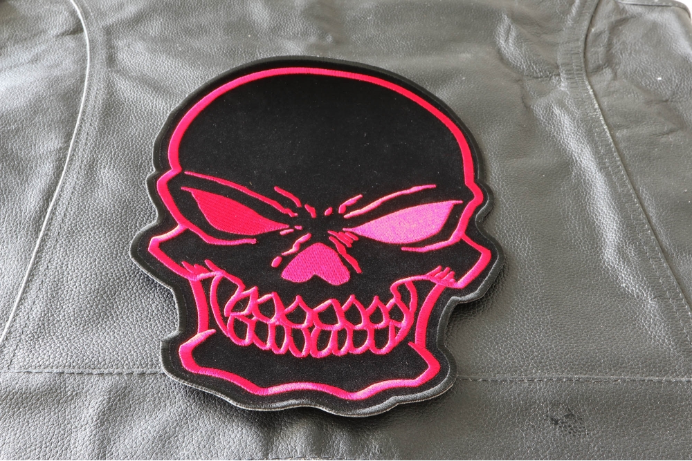 Red Skull Embroidered Iron on Patch - TheCheapPlace