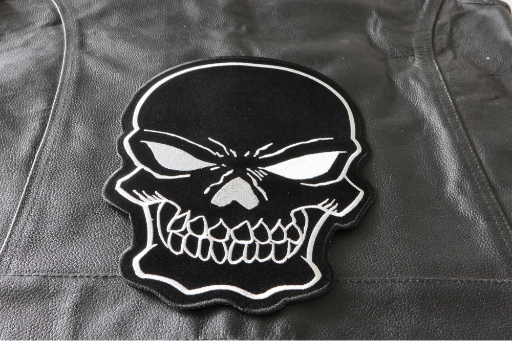 Black Skull Large Back Patch | Skull Patches -TheCheapPlace