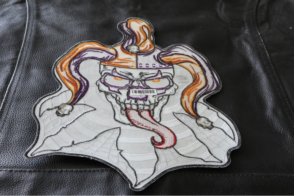 Jester Clown Skull Large Patch - TheCheapPlace