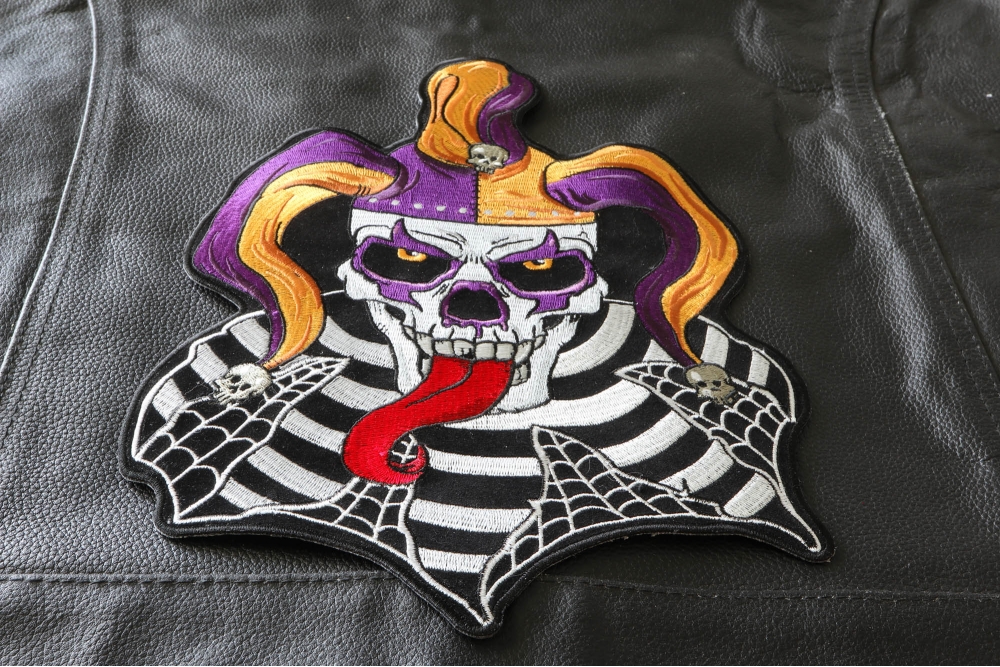 Jester Clown Skull Large Patch - TheCheapPlace