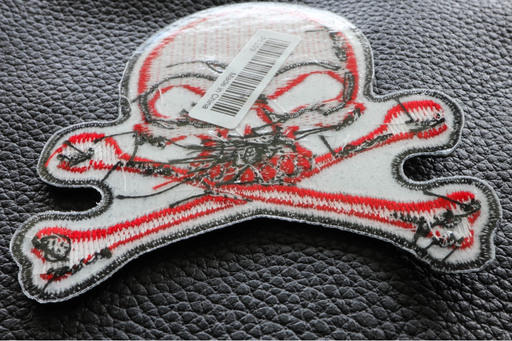 Red Skull and Crossbones small Patch - TheCheapPlace