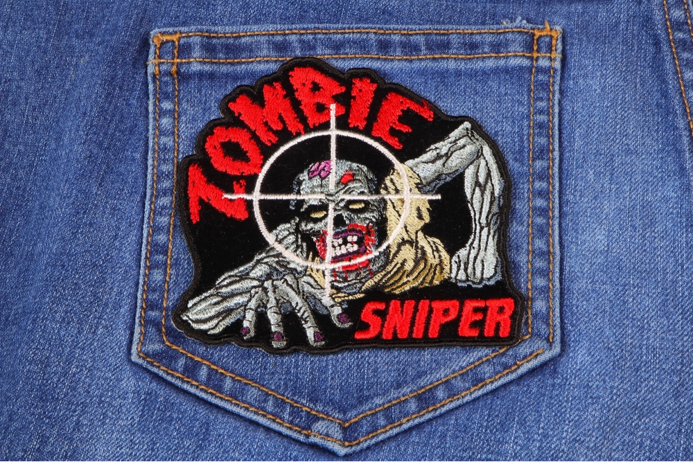Zombie Sniper Small Patch | Embroidered Patches
