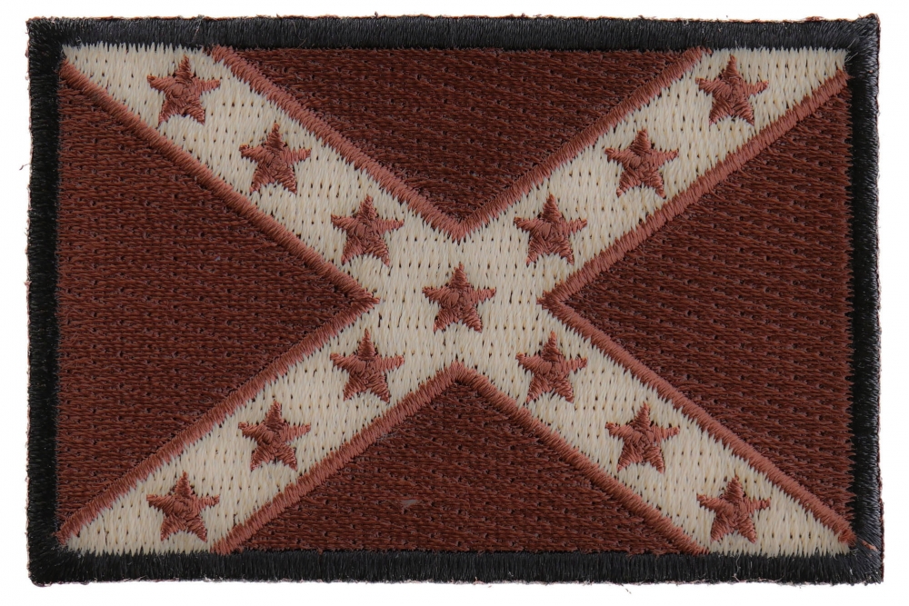 Subdued Brown Confederate Flag Patch | Southern Rebel -TheCheapPlace