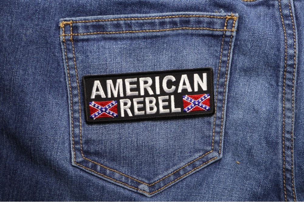American Rebel Patch With Flags | Southern Rebel -TheCheapPlace