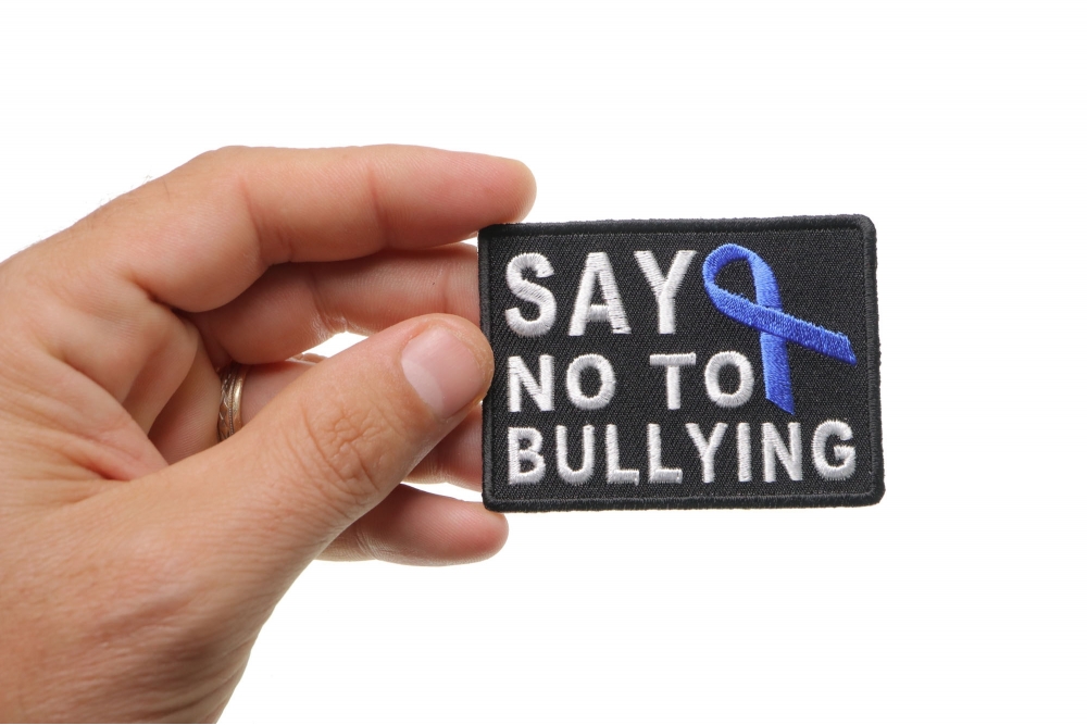 Say No To Bullying Blue Ribbon Patch | Support Ribbons -TheCheapPlace