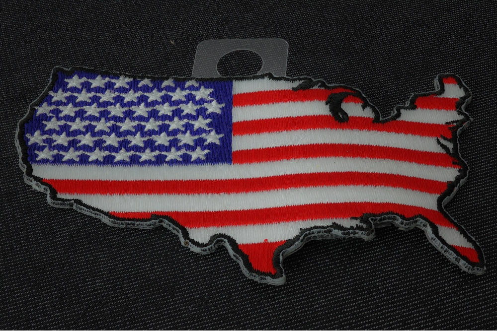 Unites States Map With US Flag Patch | Embroidered Patches by Ivamis ...