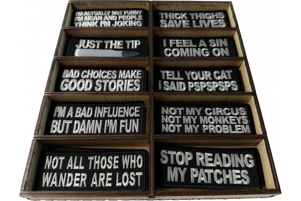 10 Patch Display 2x5 configuration 9x11 inches by Ivamis Patches