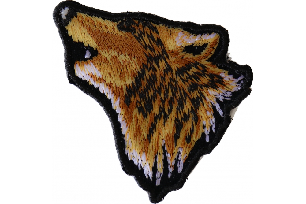 Mini Wolf Head Patch | Wolf Patches -TheCheapPlace