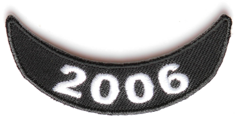 2006 Lower Rocker Patch In Black White | Year Rockers -TheCheapPlace