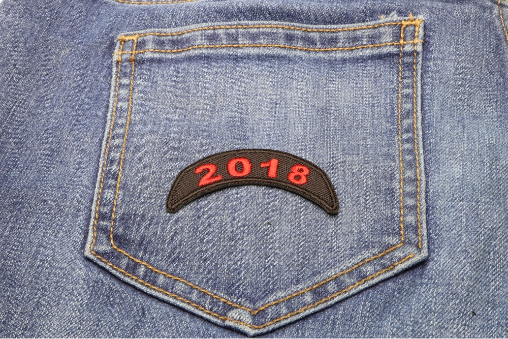 2018 Black and Red Rocker Patch